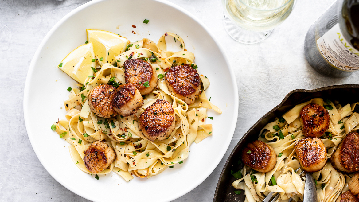 Pan Seared Scallop Lemon Pasta Fulgor Milano